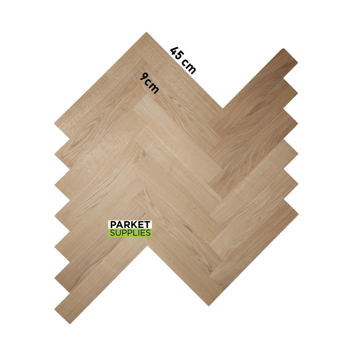 Parquet chêne massif en bâtons rompus - chevrons | 9 x 45 cm - Ardeco ...